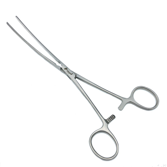 Mayo-Robson Intestinal Forceps, 10" (25cm), Curved - Longitudinal Serr