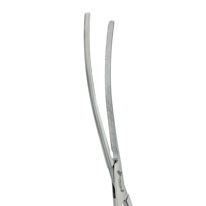 Mayo-Robson Intestinal Forceps, 10" (25cm), Curved - Longitudinal Serr